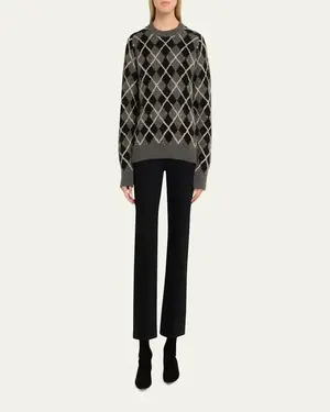 Khaite Pratt Argyle Cashmere Sweater