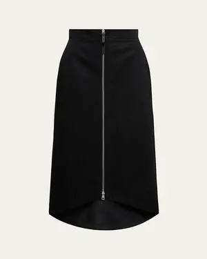 Moncler X Ee72 Edward Enninful Cotton Gabardine Midi Skirt