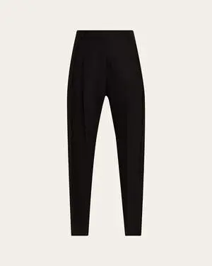 LANVIN Virgin Wool Cigarette Trousers