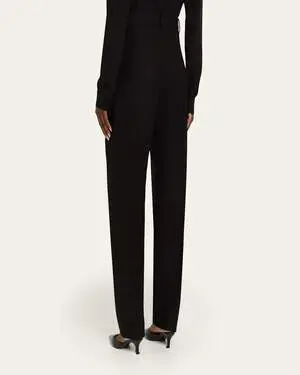 LANVIN Virgin Wool Cigarette Trousers