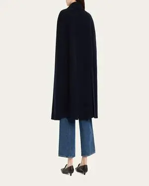 TOTEME Single-breasted Wool Boucle Cape Coat