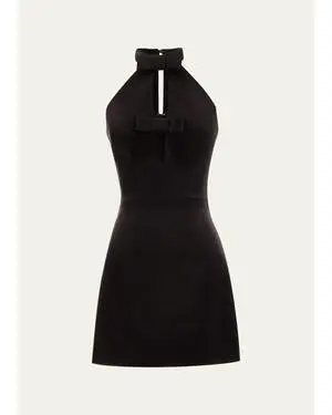 Dress The Population Mina Bow Mini Dress - Black