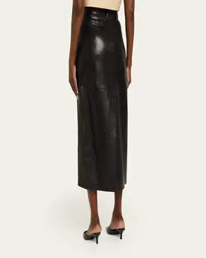 HEIRLOME Lexi Leather Pencil Midi Skirt