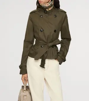Burberry Tropical Gabardine Cropped Jacket