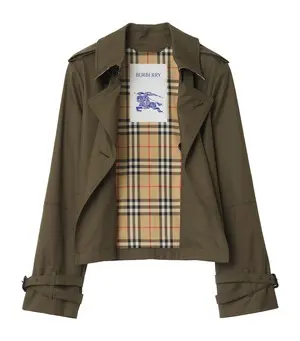 Burberry Tropical Gabardine Cropped Jacket