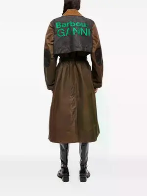 GANNI X Barbour Buttoned Belted Coat