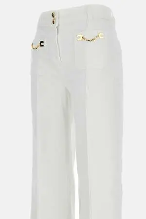 Elisabetta Franchi Cotton-blend Denim Trousers