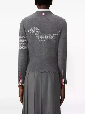 Thom Browne Button-detailed Sweater - Grey