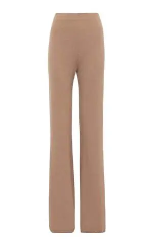 Gabriela Hearst Kaulike Knit Pants In Brushed Cashmere - Camel