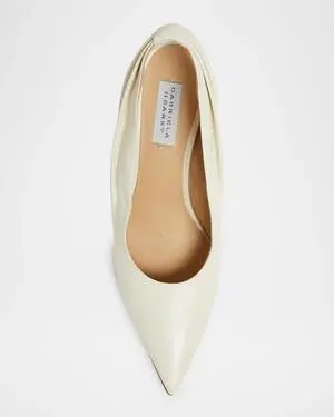 Gabriela Hearst 90mm Amari Leather Slingback Pumps - Ivory