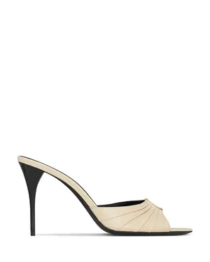 Saint Laurent Babylone" Mule Sandals - White