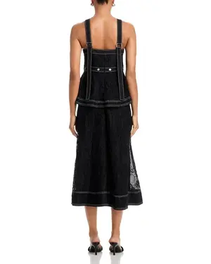 3.1 Phillip Lim Floral Dimensional Lace Midi Dress