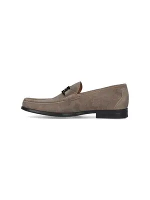 FERRAGAMO Gancini Suede Loafers