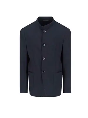 Max Mara Virgin Wool Blazer - Blue