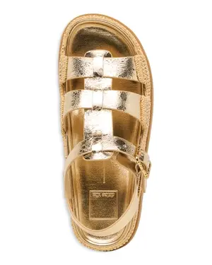 Dolce Vita Shenna Espadrille Sandals - Gold Distressed