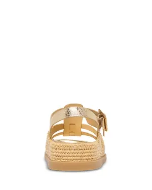 Dolce Vita Shenna Espadrille Sandals - Gold Distressed