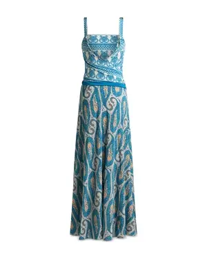 Etro Flared Maxi Wrap Dress