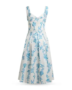 Etro Floral Embroidered Midi Apron Dress