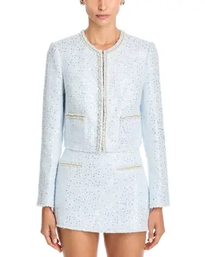 LoveShackFancy Kelli Sequined Jacket