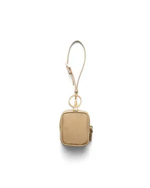 Prada Re-edition 1978 Re-nylon Mini-pouch With Keychain - Camel