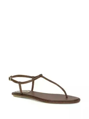 Rene Caovilla Diana Embellished Sandals - Brown