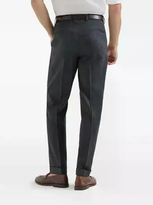 Brunello Cucinelli Chevron Pleated Trousers - Grey
