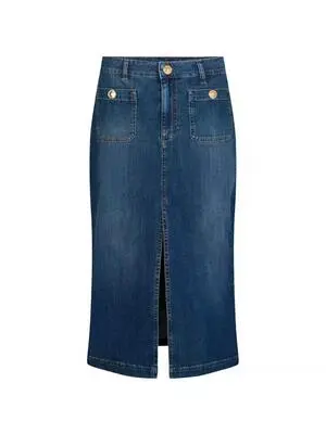 Liu Jo Front-slit Skirt - Blue