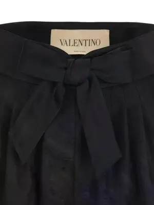 Valentino Garavani Pleated Shorts With Bow Detail