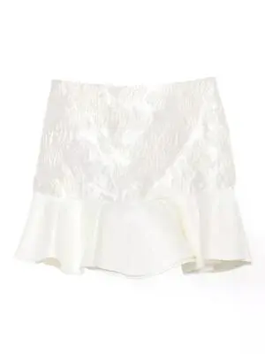 GANNI Cloqué Ruffled Mini Skirt