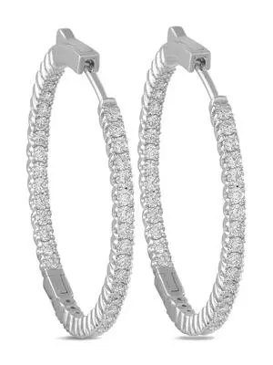 LB EXCLUSIVE 1.30 Carat Diamond Hoop Earrings