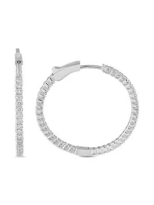 LB EXCLUSIVE 1.30 Carat Diamond Hoop Earrings