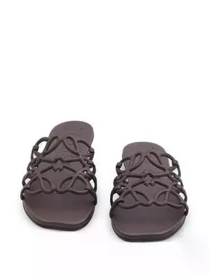 Loewe Anagram Leather Slides