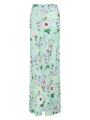 Rabanne Floral Print Chain Skirt