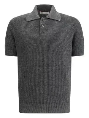 Men's Brunello Cucinelli Gray Polos