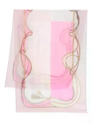 Liu Jo Patterned Scarf - Pink