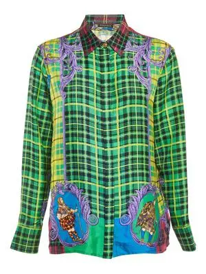 Versace Tartan-check Silk Shirt