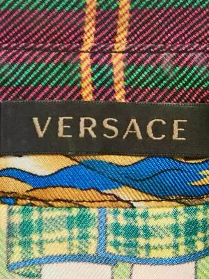 Versace Tartan-check Silk Shirt
