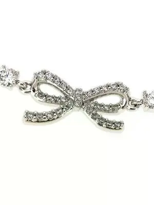 SELF-PORTRAIT Crystal-embellished Bow Necklace