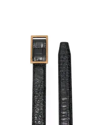 Emporio Armani Crocodile-effect Leather Belt