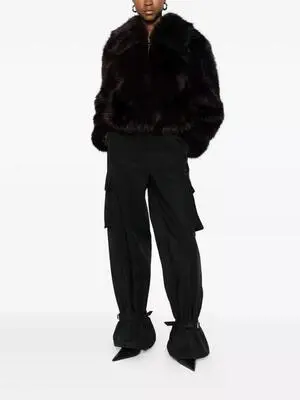 Attico Cargo Trousers With Buckle Detail
