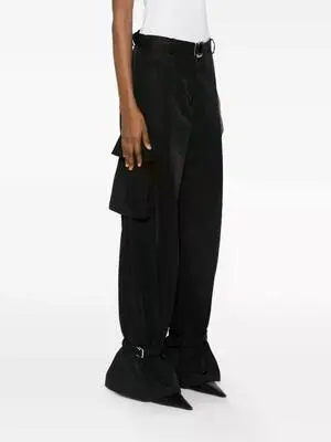 Attico Cargo Trousers With Buckle Detail