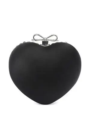 SELF-PORTRAIT Heart-shaped Clutch Bag - Black