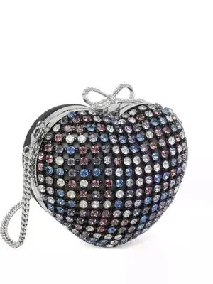 SELF-PORTRAIT Heart-shaped Clutch Bag - Black