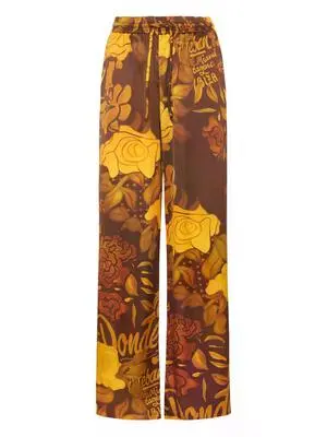 DONDE ESTEBAN Veranera Floral Trousers - Brown