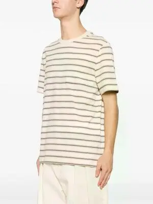 A.p.c. Striped Chest-pocket T-shirt - Neutrals