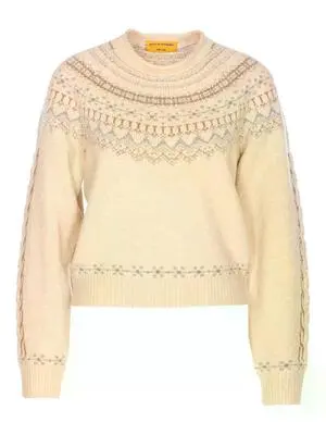 Guest In Residence Patterned Crew-neck Sweater