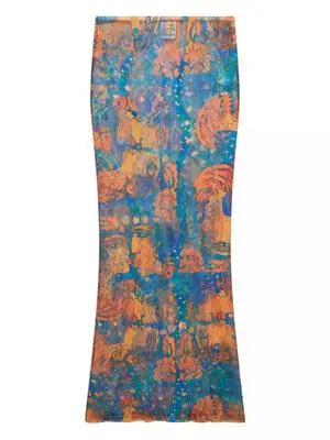 DONDE ESTEBAN El Beso Printed Maxi Skirt