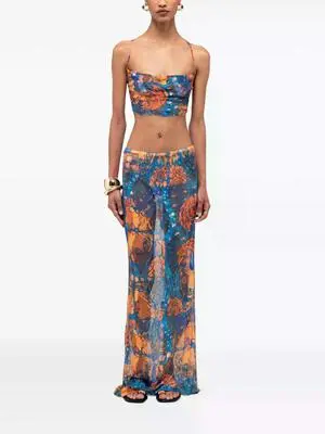 DONDE ESTEBAN El Beso Printed Maxi Skirt
