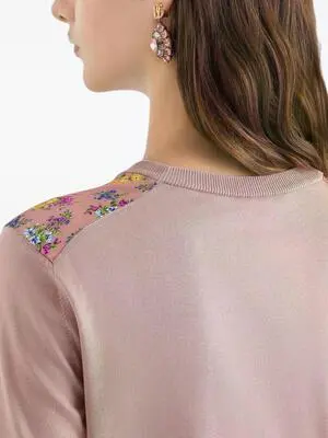 Dolce & Gabbana Floral-print Sweater - Pink