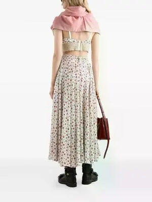 Dolce & Gabbana Floral Print Midi Skirt